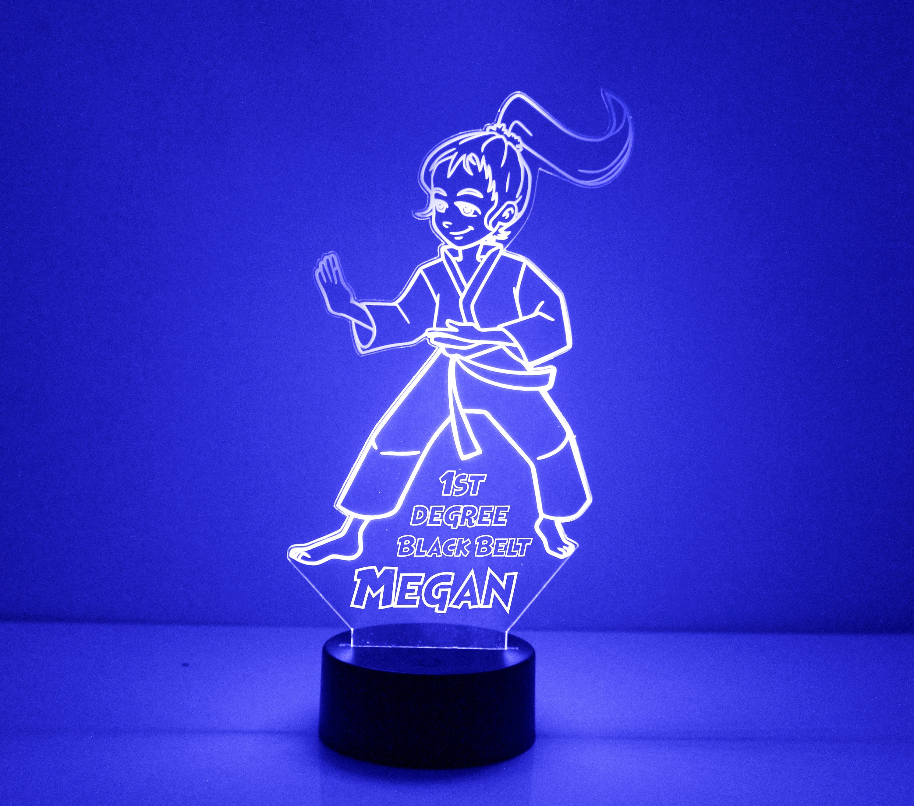 Karate Table Light Custom Engraved Night Light Personalized | Etsy