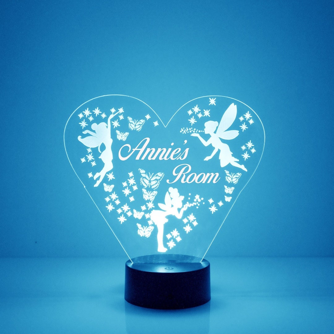 Fairy Night Light, Custom Engraved Night Lamp, Personalized Free,16 ...