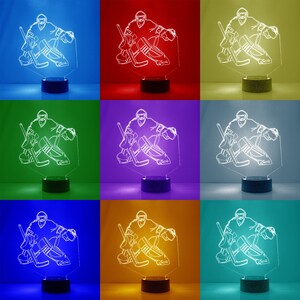 Vancouver Canucks, LED Hockey Sports Fan Lamp, Custom Made Night Light ...