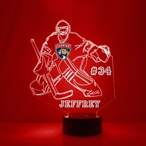 Florida Panthers LED Hockey Sports Fan Lamp, Custom Made Night Light ...