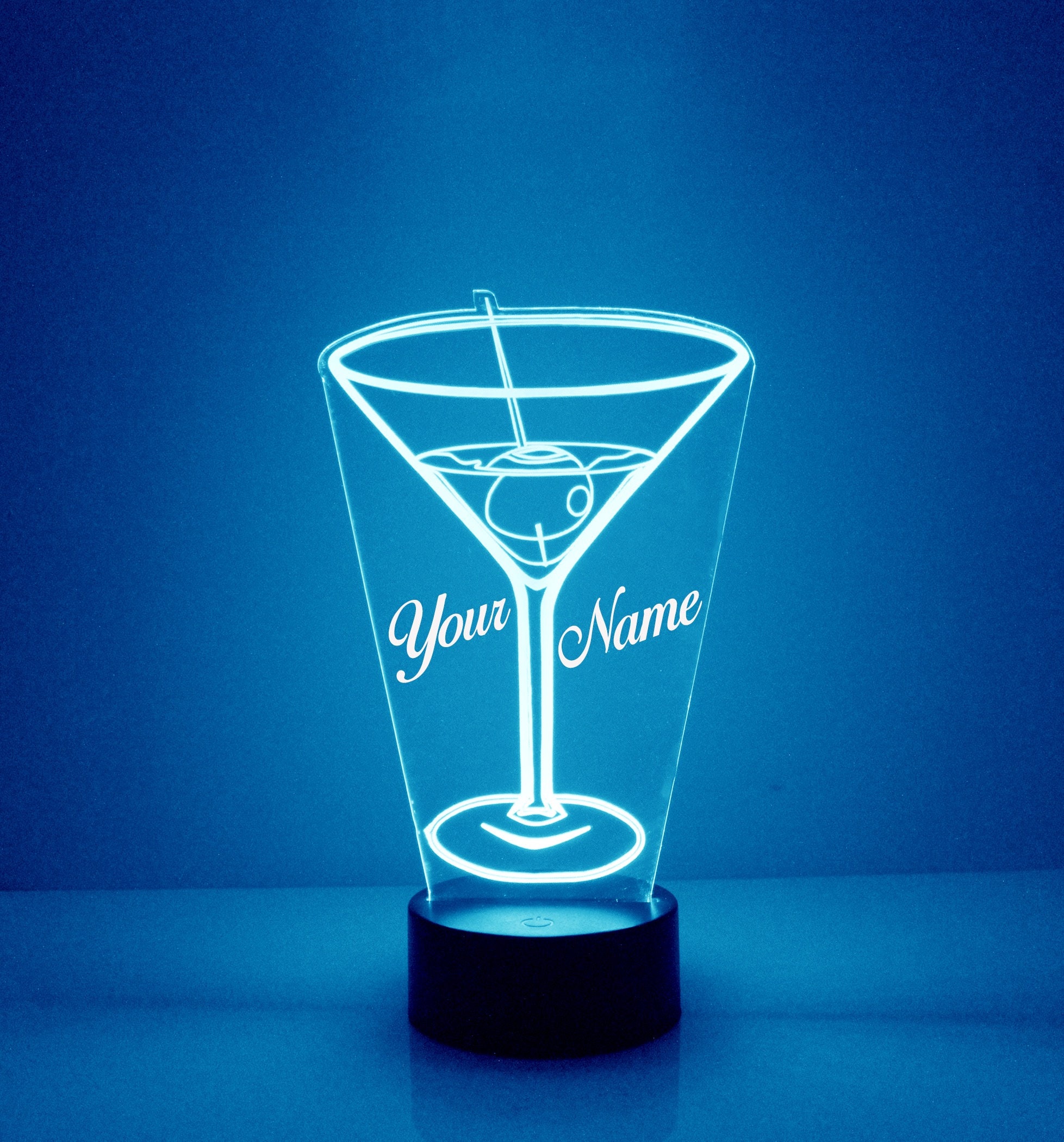 Acrylic Light up Martini Glass Custom Engraved Night Light - Etsy