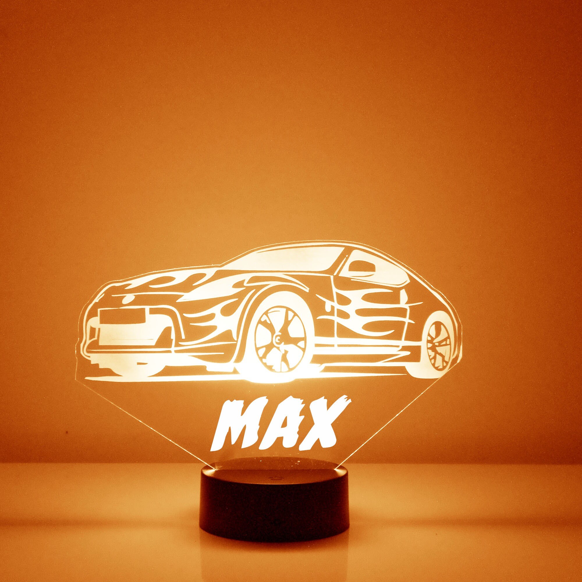 Light up Sports Car Custom Engraved Night Light Personalized - Etsy