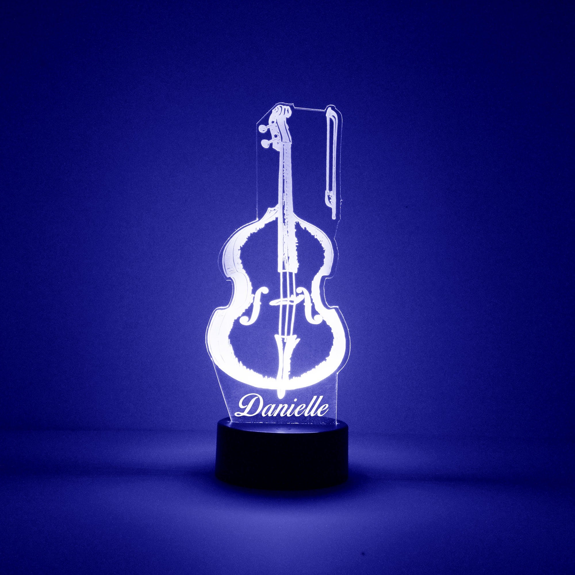 Acrylic Light up Cello, Custom Engraved Night Light, Personalized Free ...