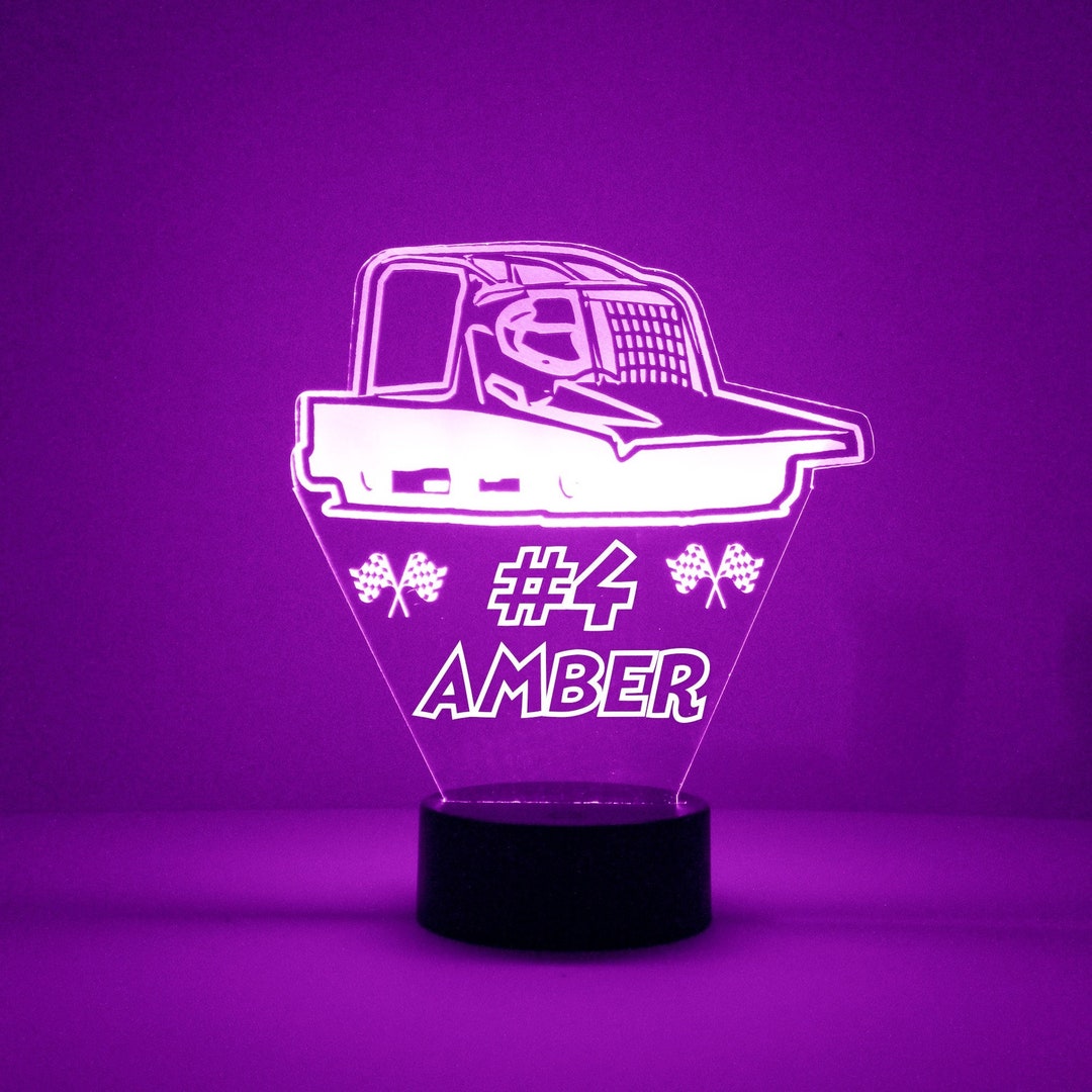 Racer Car Light Up, Custom Engraved Night Light, Personalized Free, 16 ...