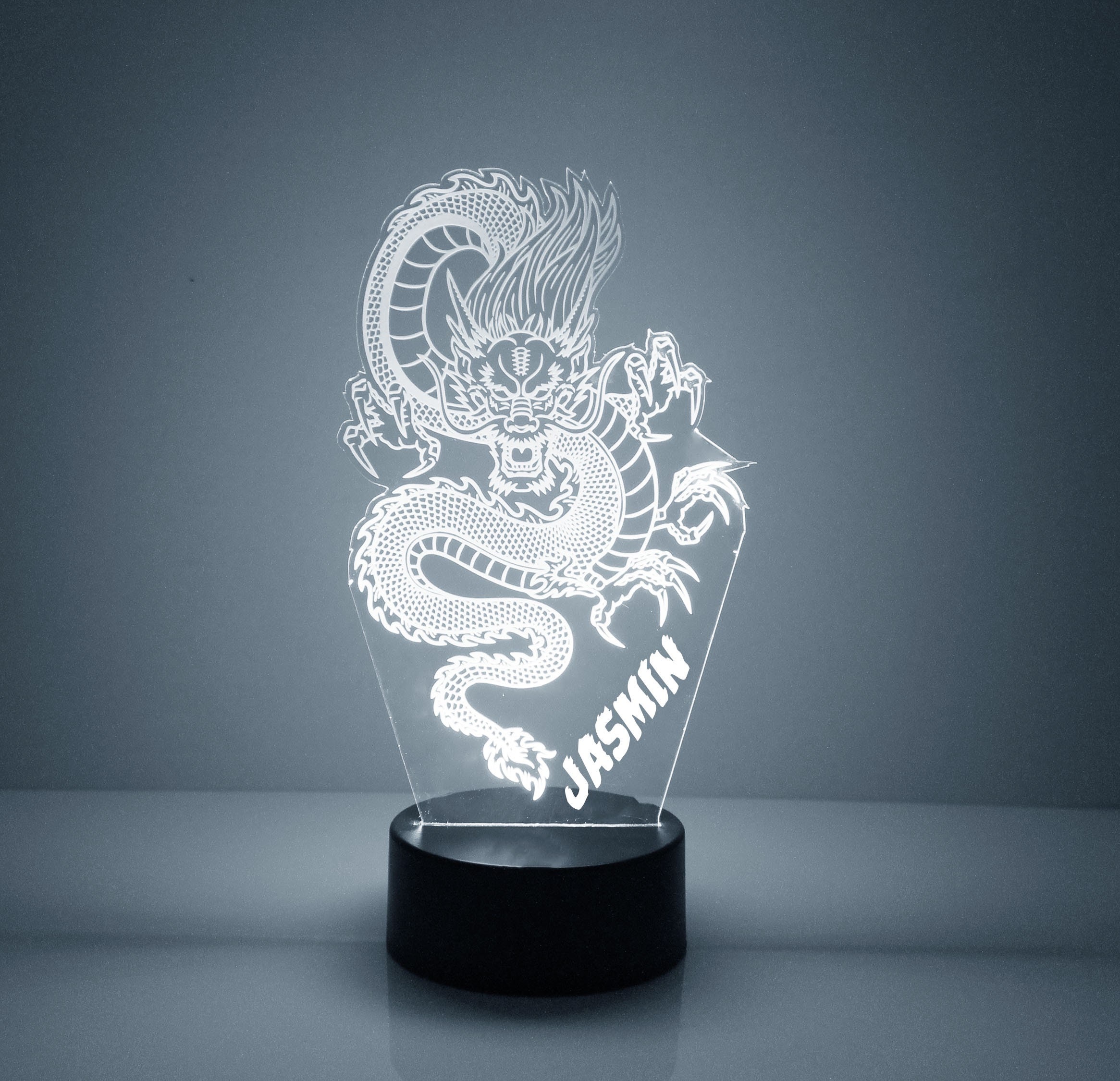 Light up Dragon Custom Engraved Night Light Personalized | Etsy