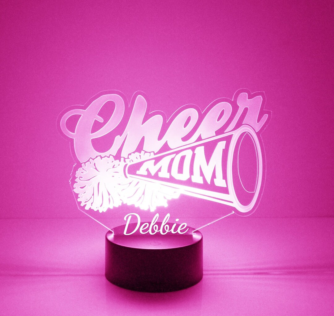 Light up Cheer Mom, Custom Engraved Night Light, Personalized Free,16 ...