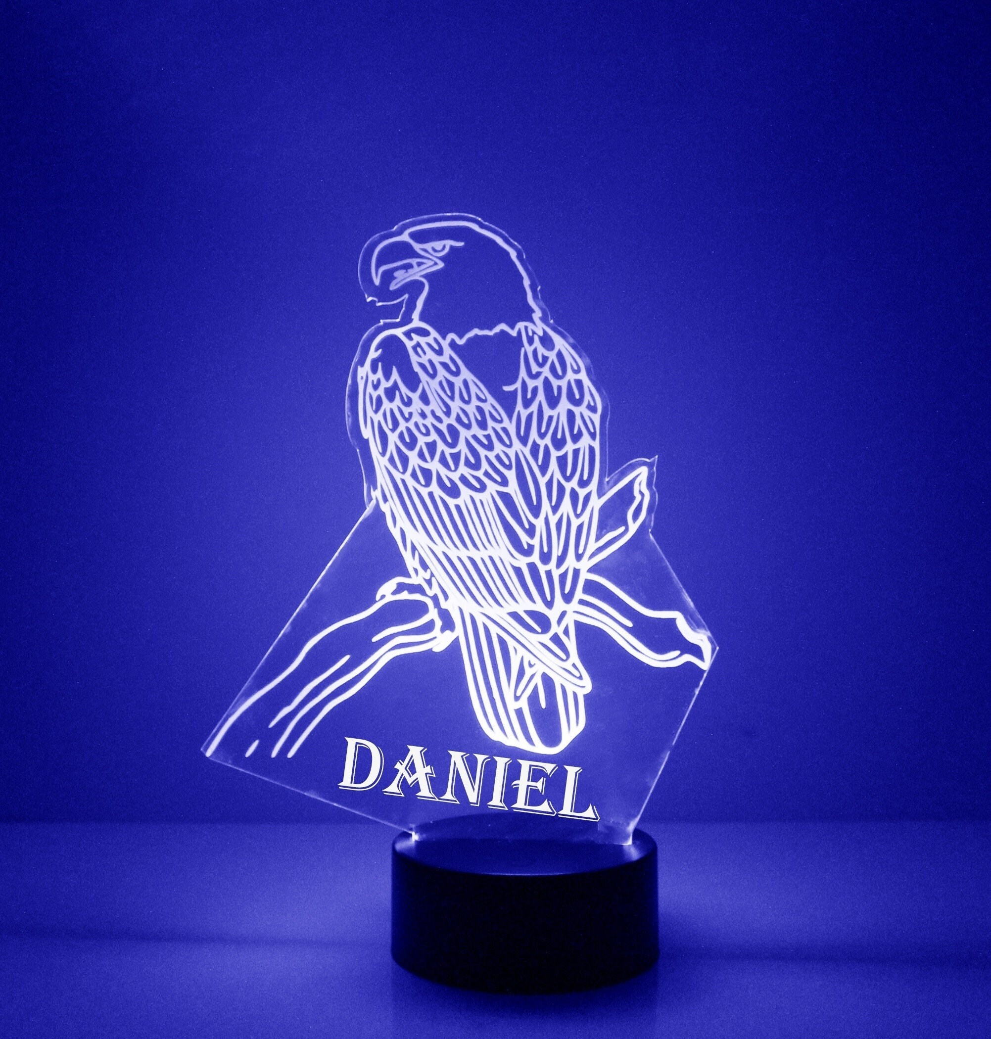 Light up Eagle Custom Engraved Night Light Personalized - Etsy