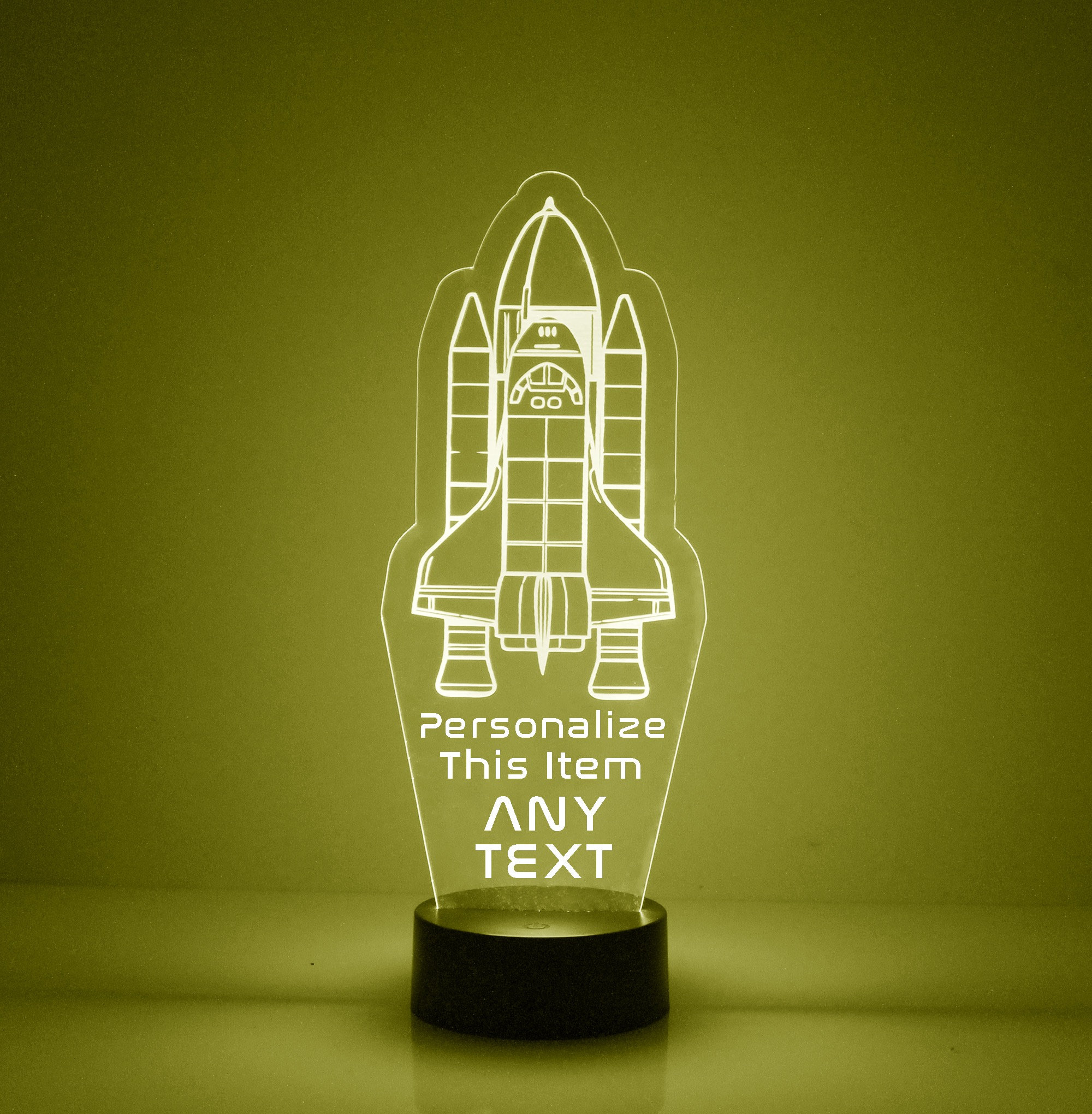 Light up Rocket Ship, Custom Engraved Night Light, Personalized Free ...