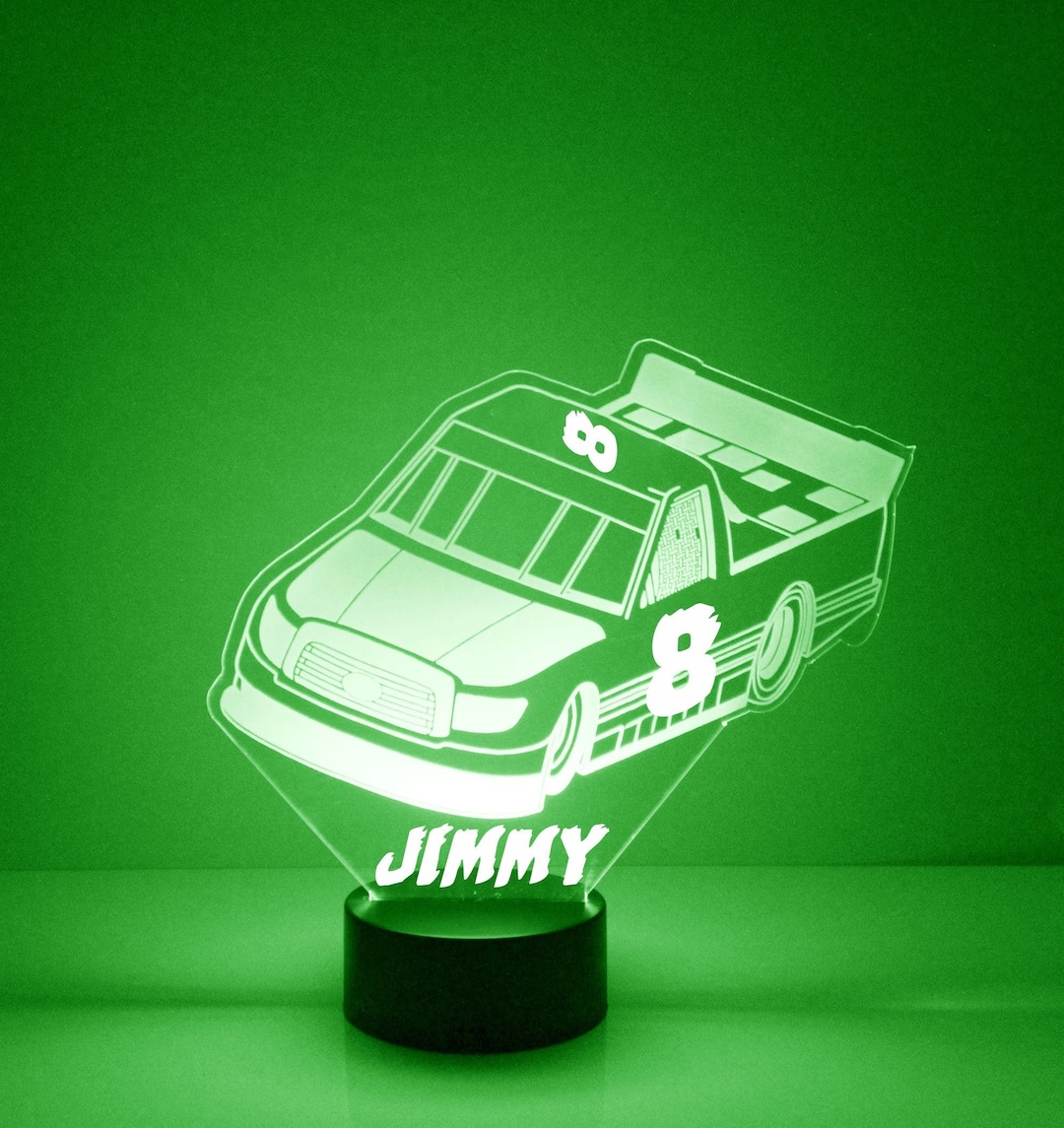 Nascar Racing Fans Light up Car, LED Night Light, Custom Engraved, 16 ...
