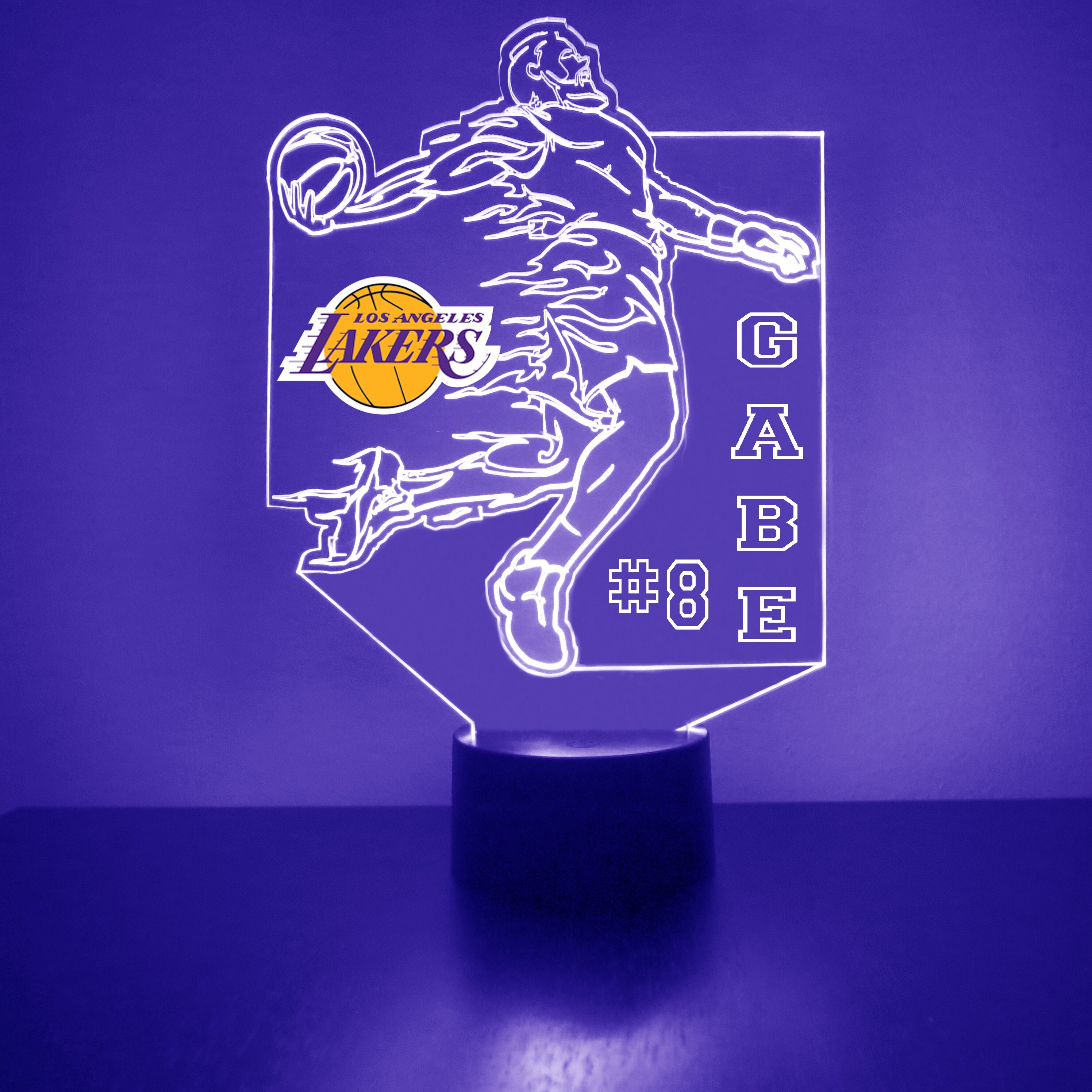 Los Angeles Lakers LED Basketball Sports Fan Lamp Custom | Etsy
