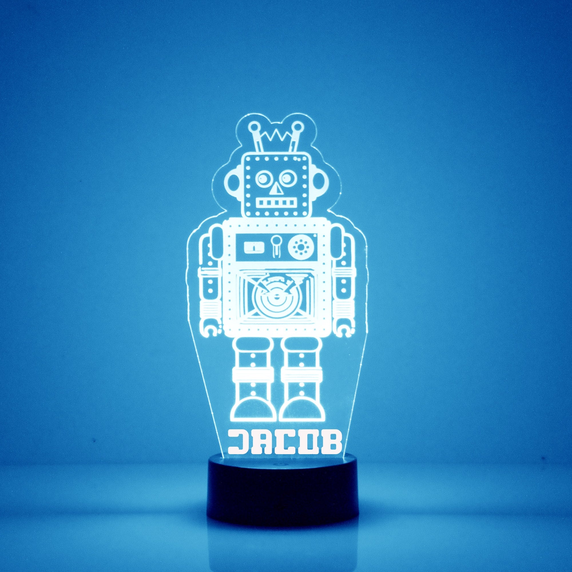 Light up Robot Custom Engraved LED Night Light Personalized - Etsy