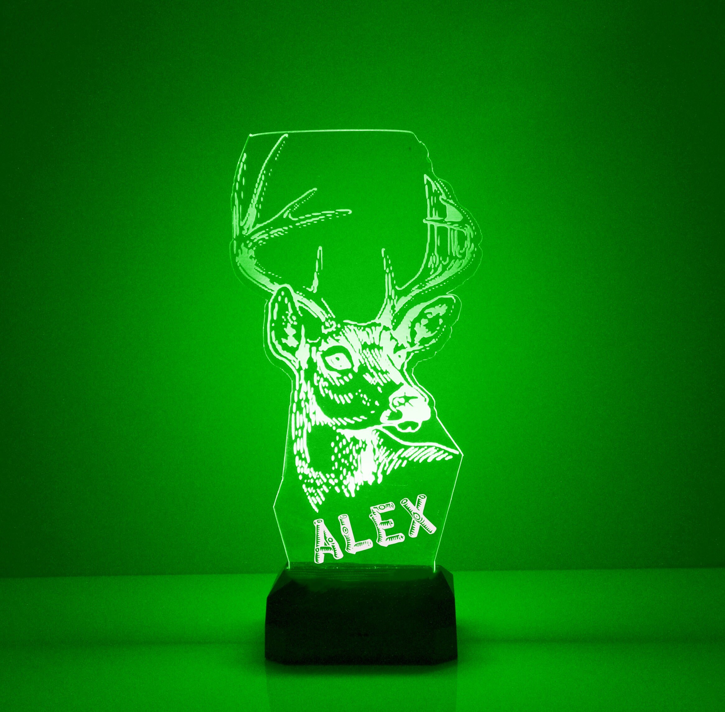 Light up Deer Custom Engraved Night Light Personalized Free | Etsy
