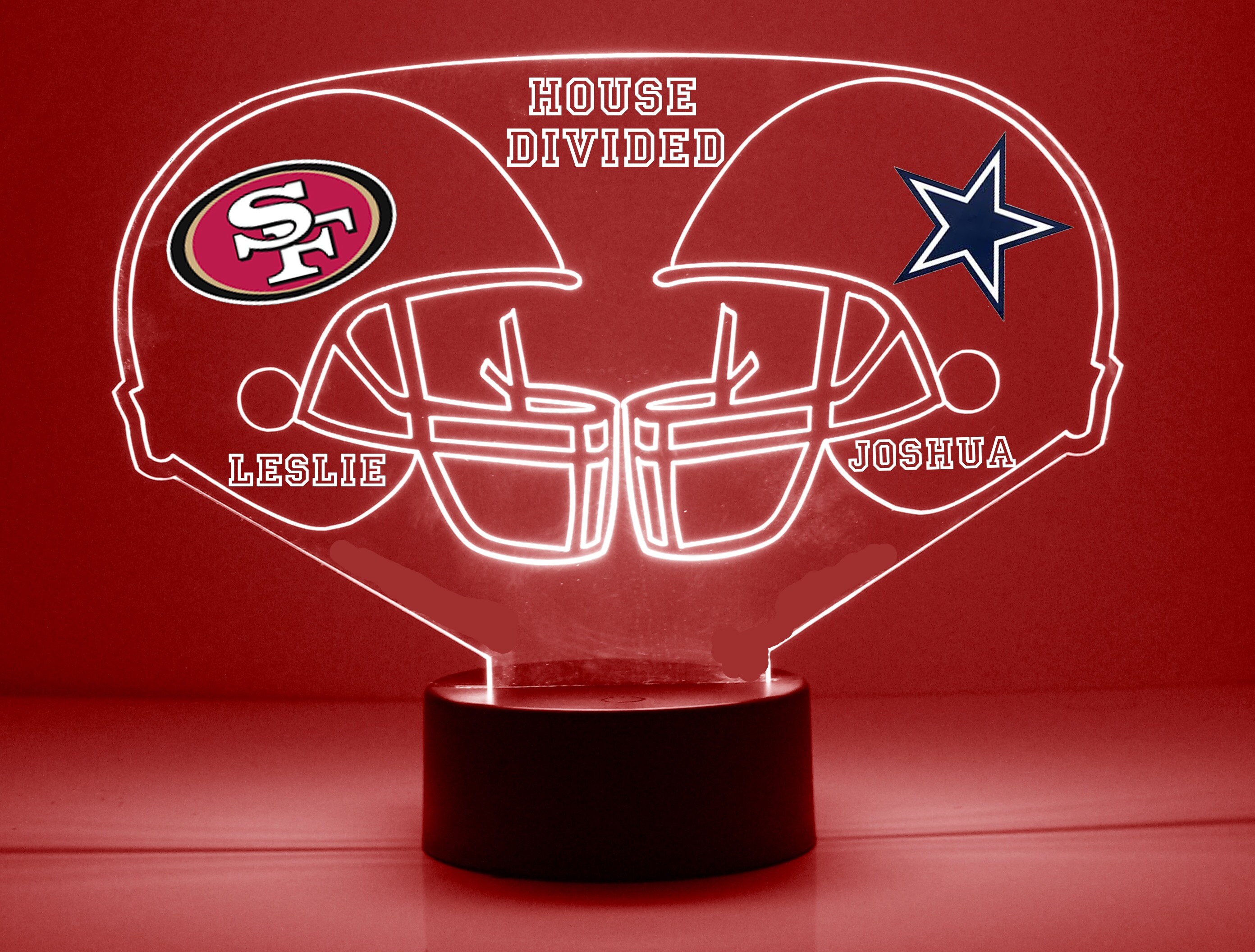 San Francisco 49ers LED Football Sports Fan Lamp Custom Made | Etsy