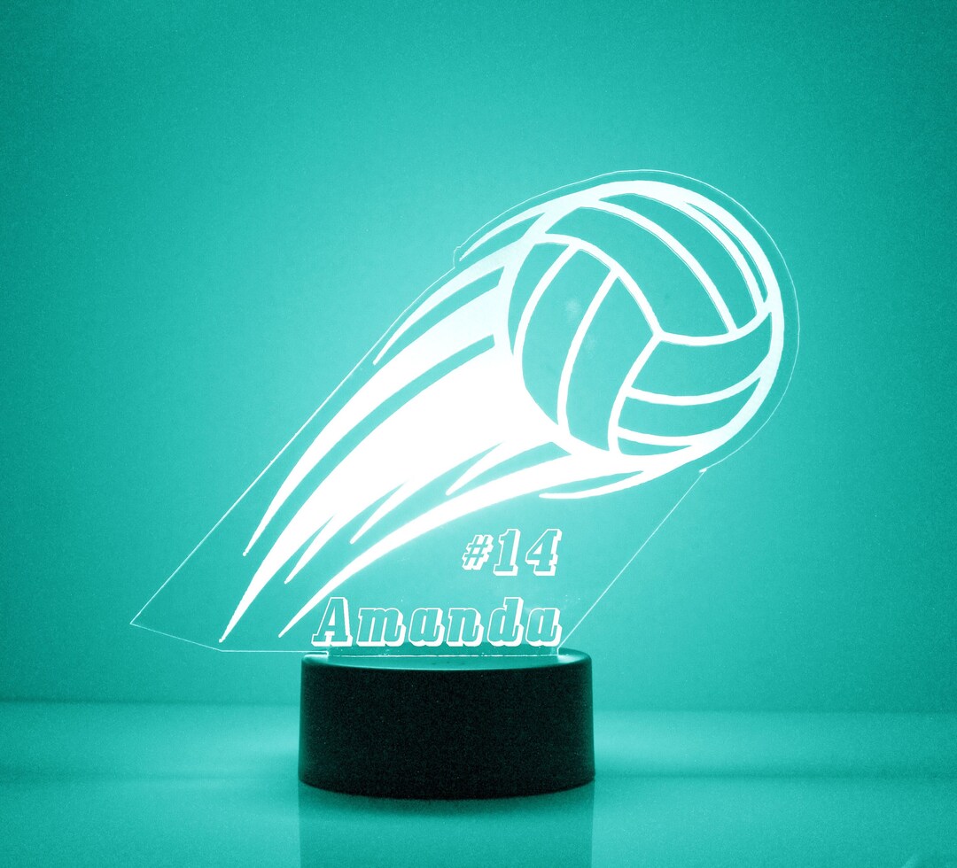 Light up Volleyball, Custom Engraved Night Light, Personalized Free, 16 ...