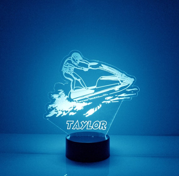 Jet Ski Light Up Custom Engraved Night Light Personalized - Etsy