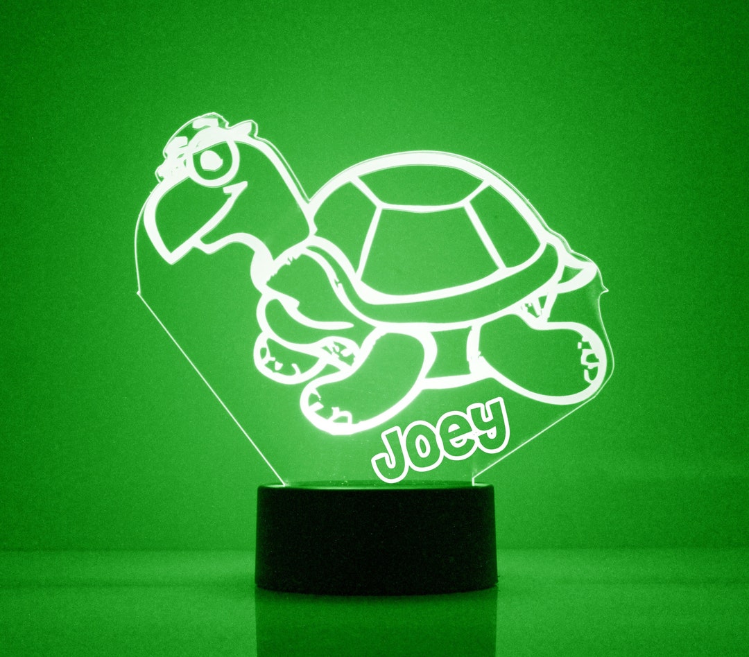 Light up Turtle, Custom Engraved Night Light, Personalized Free, 16 ...