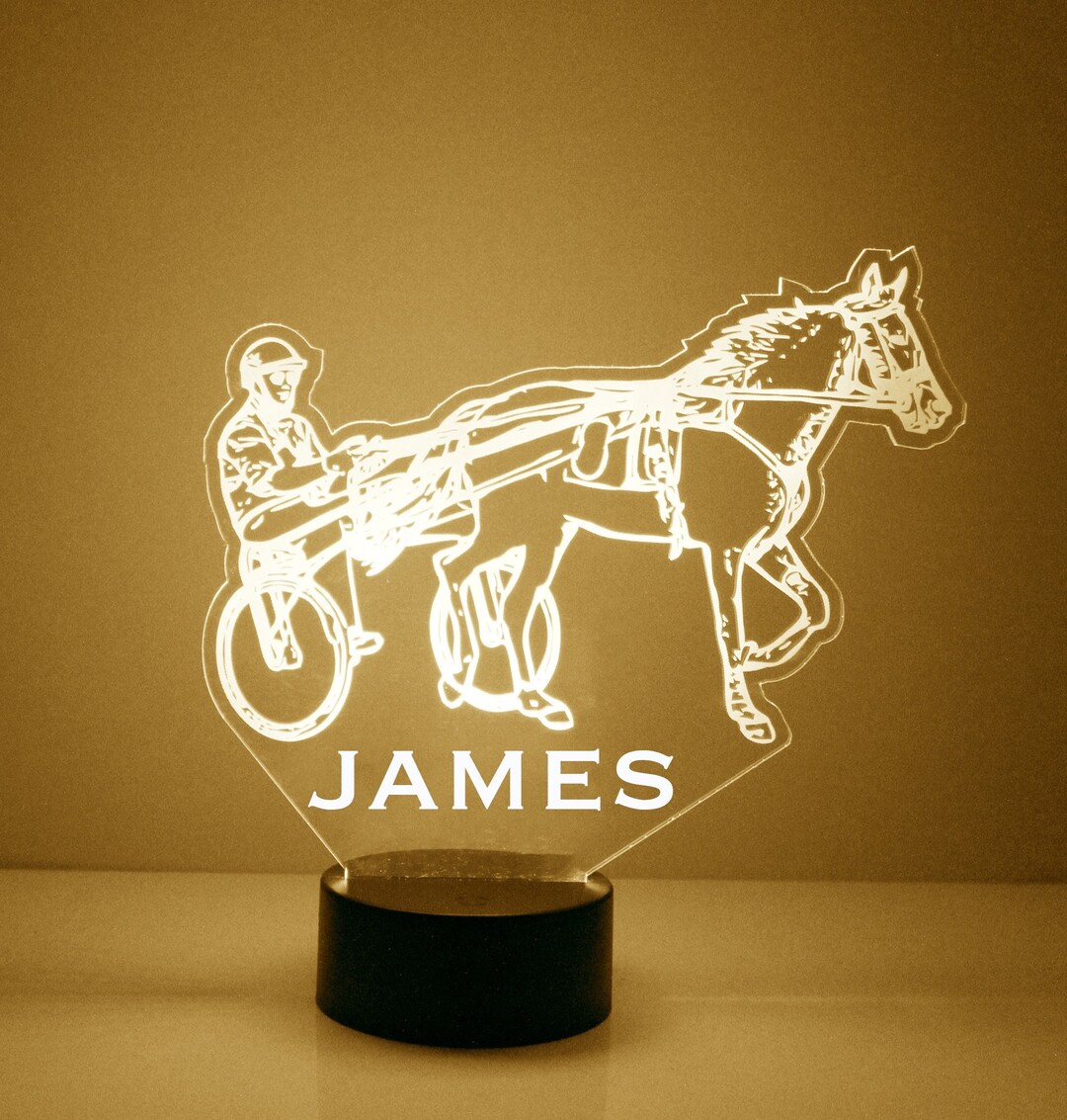 Light up Trotter Horse, Custom Engraved Night Light, Personalized Free ...