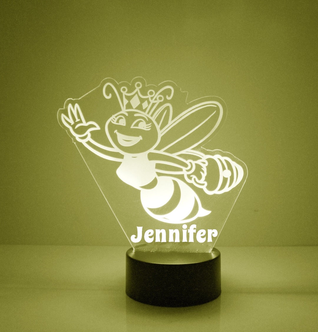 Light up Queen Bee, Custom Engraved Night Light, Personalized Free, 16 ...
