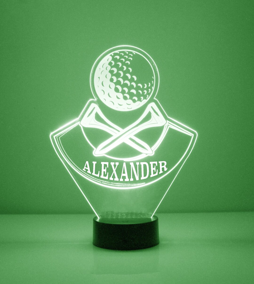 Golf Theme Desk Lamp, Custom Engraved Night Light, Personalized Free ...