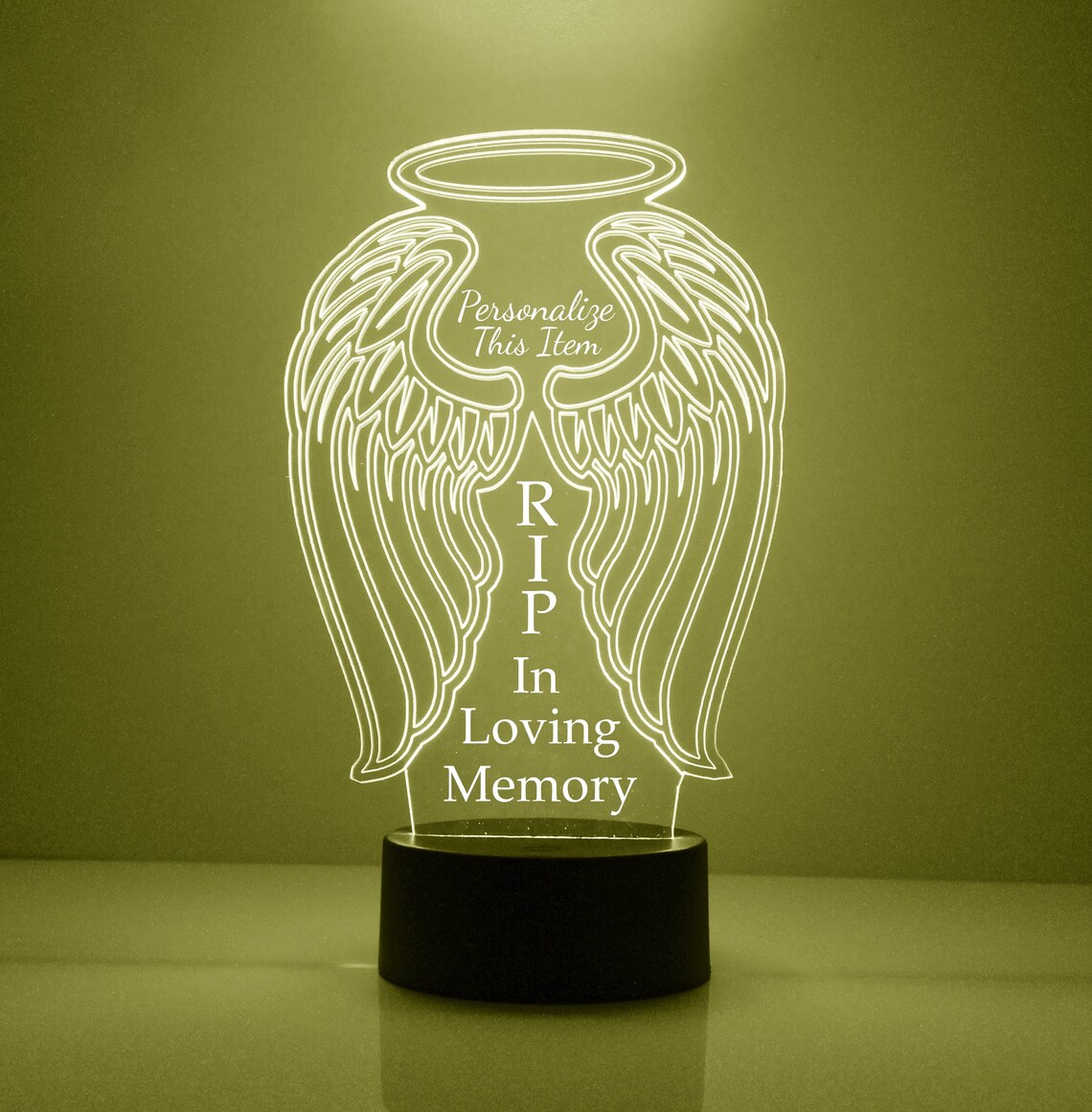 Angel Wings, RIP Custom Engraved Table Light, Personalized Free, 16 ...