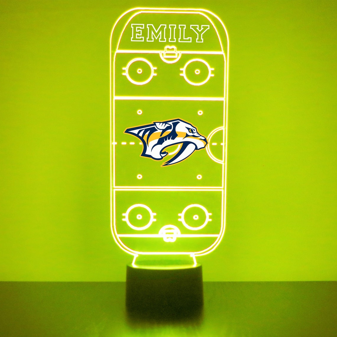 Nashville Predators LED Hockey Sports Fan Lamp, Custom Made Night Light ...