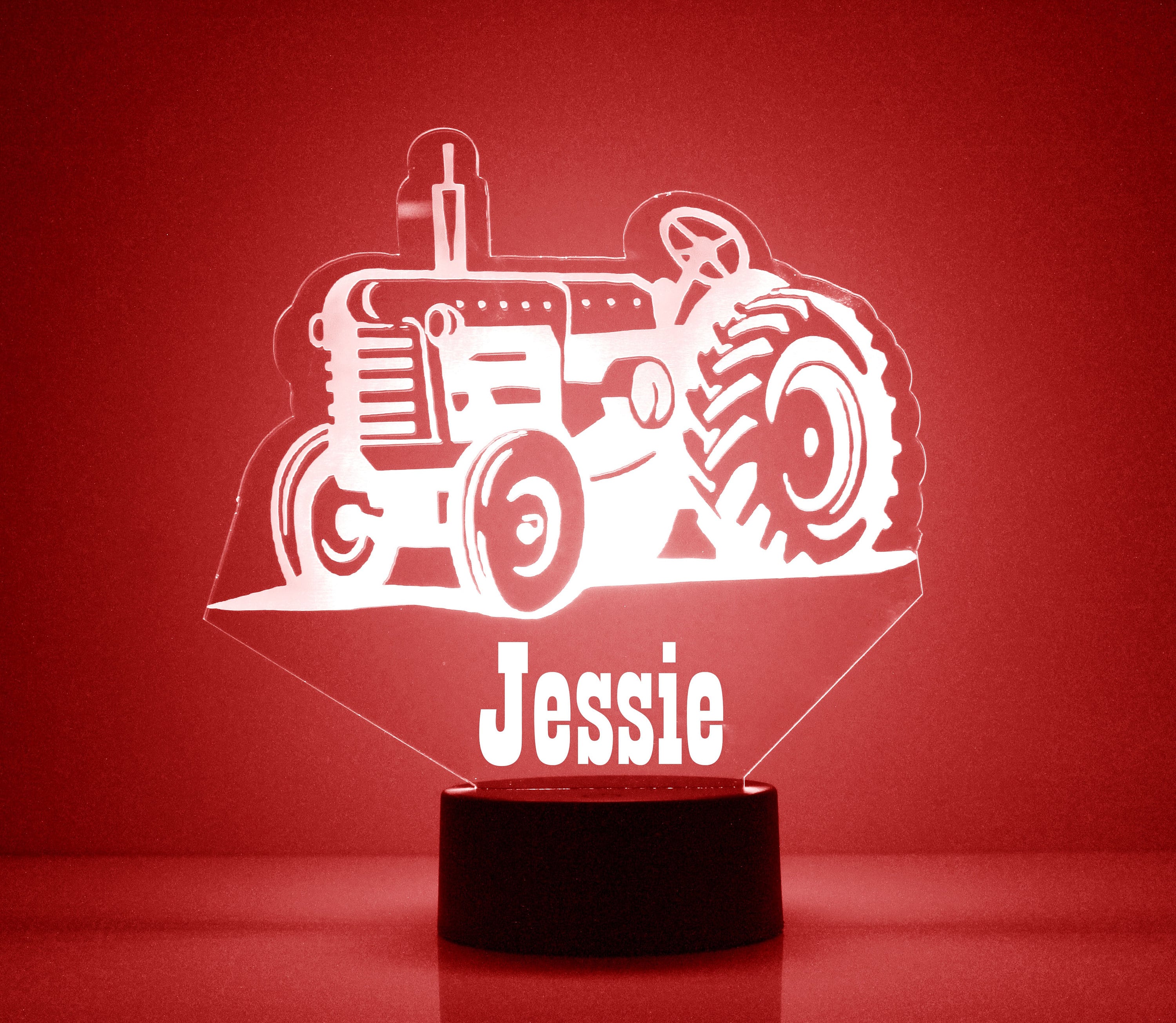 Light up Tractor Custom Engraved Night Light Personalized | Etsy