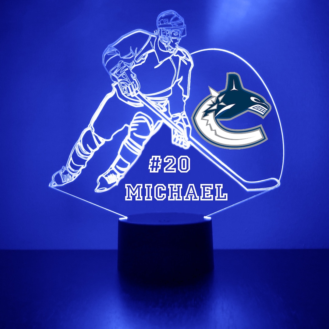 Vancouver Canucks, LED Hockey Sports Fan Lamp, Custom Made Night Light ...
