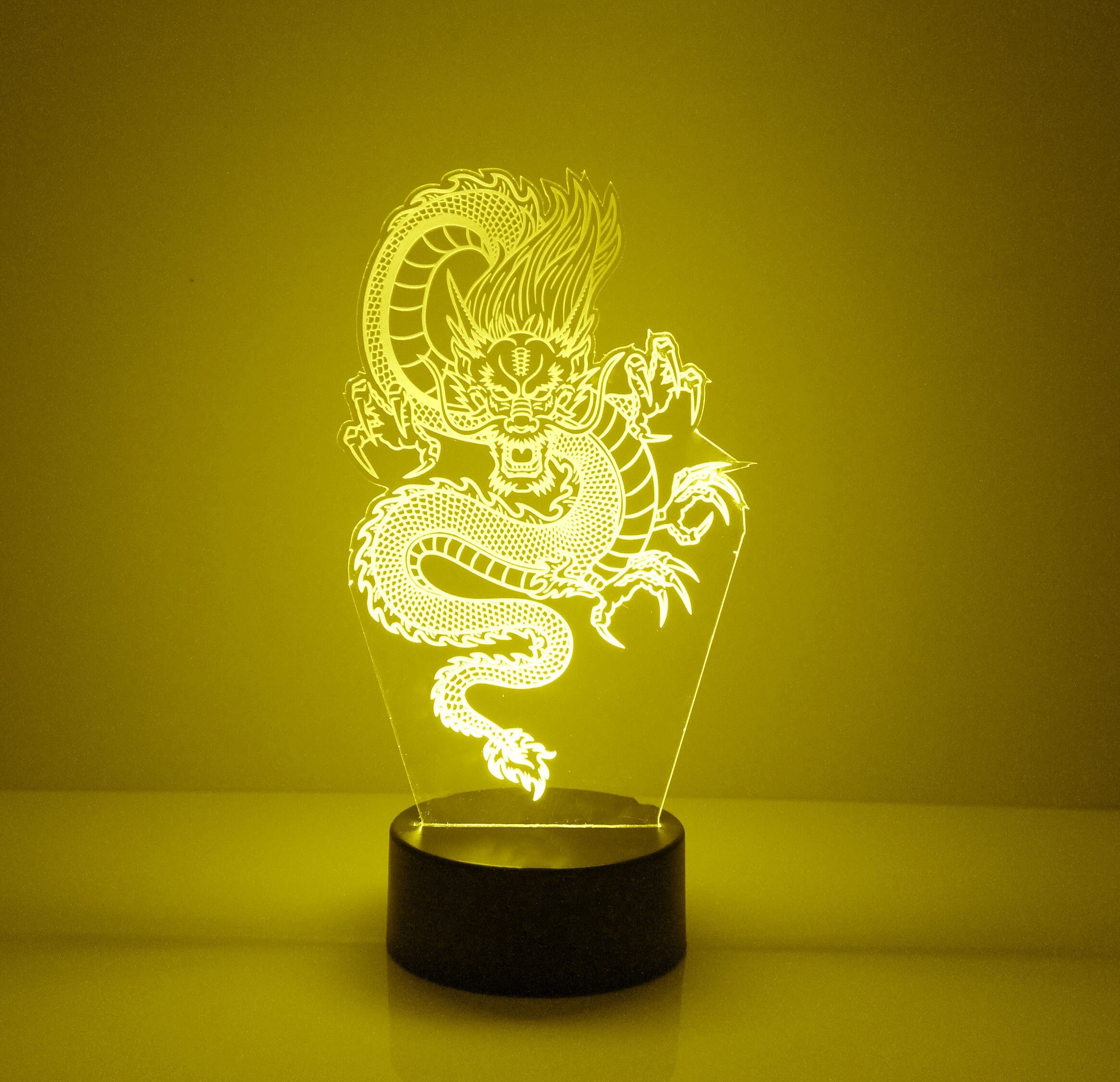 Light up Dragon, Custom Engraved Night Light, Personalized Free, 16 ...