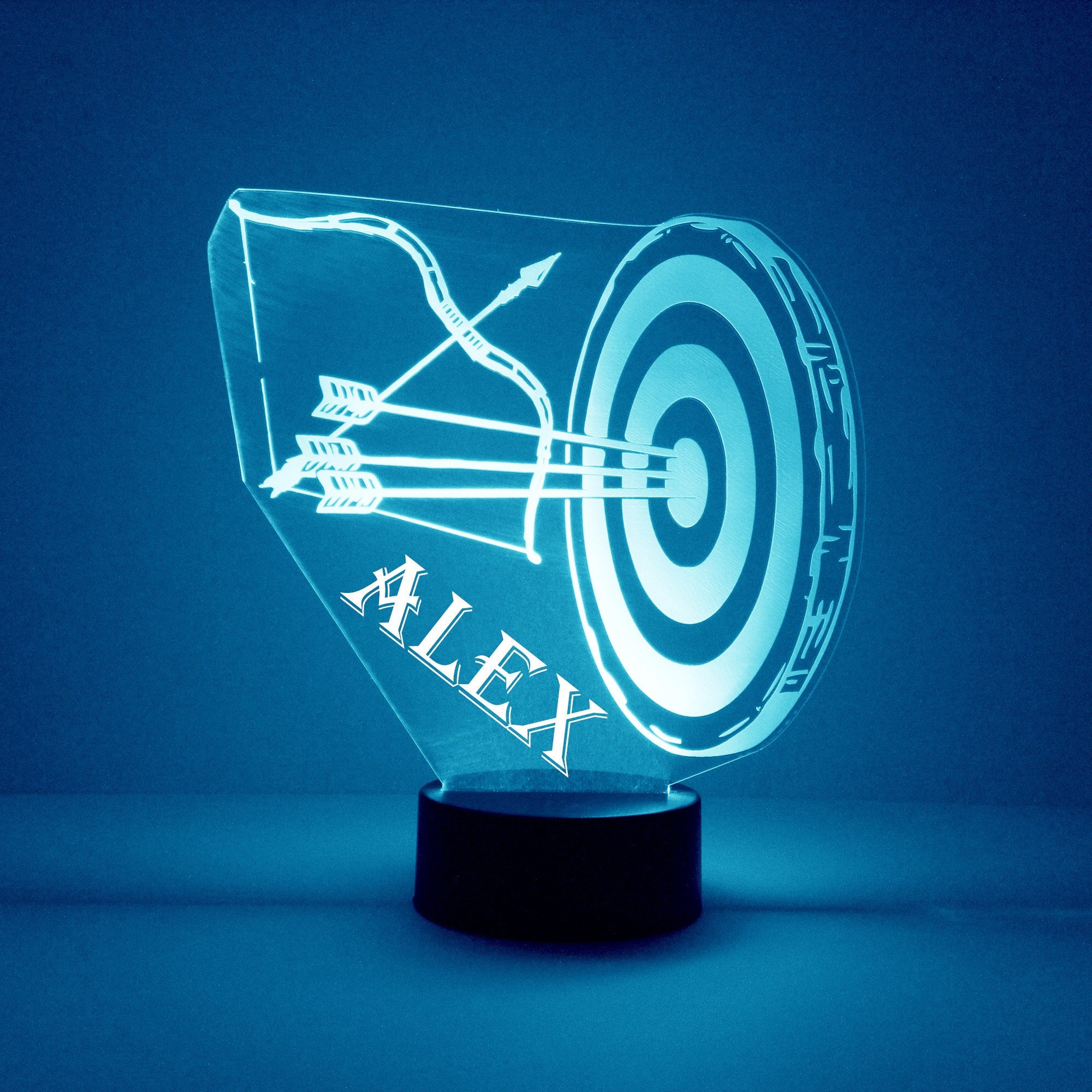 Light up Bow & Arrow Custom Engraved Archery Night Light - Etsy
