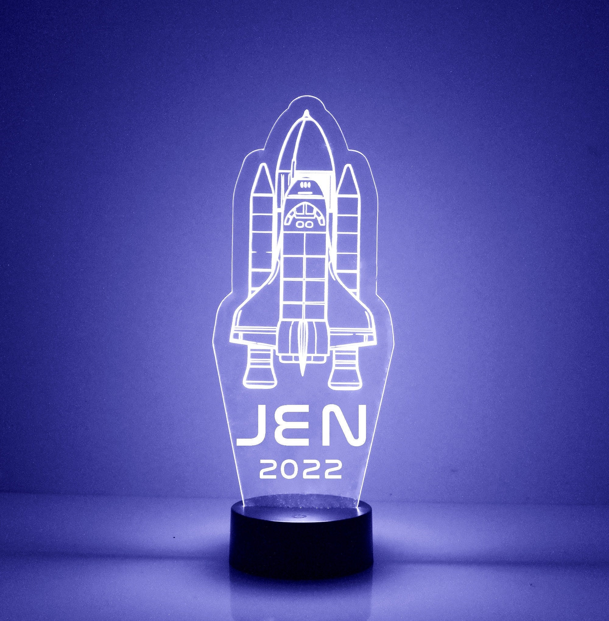 Light up Rocket Ship Custom Engraved Night Light - Etsy