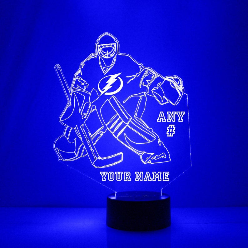 Tampa Bay Lightning LED Hockey Sports Fan Lamp, Custom Made Night Light ...