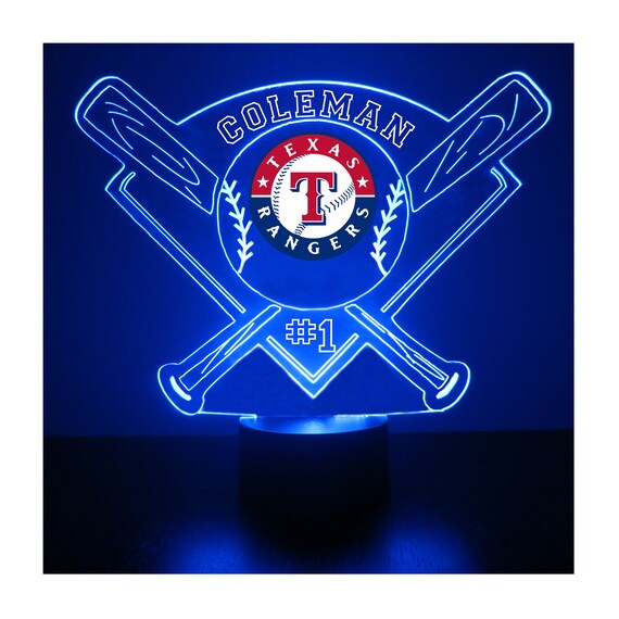 Texas Rangers LED Baseball Sports Fan Lamp Light Up Custom | Etsy