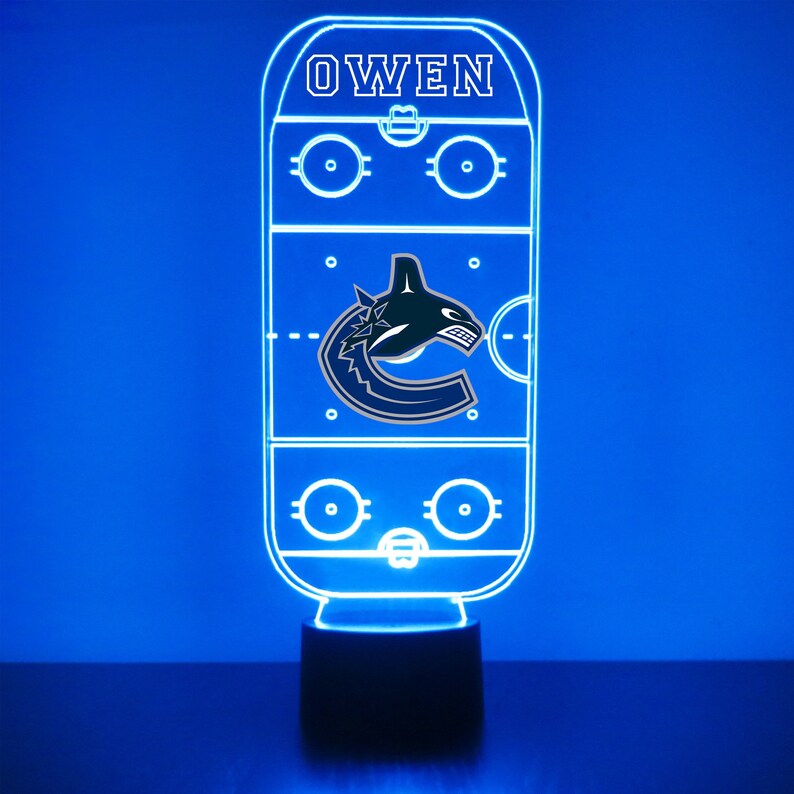 Vancouver Canucks, LED Hockey Sports Fan Lamp, Custom Made Night Light ...