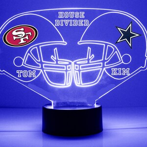 San Francisco 49ers, LED Football Sports Fan Lamp, Custom Made Night ...