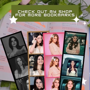 Lana Del Rey Photobooth Laminated Bookmark, Photostrip Bookmark ...