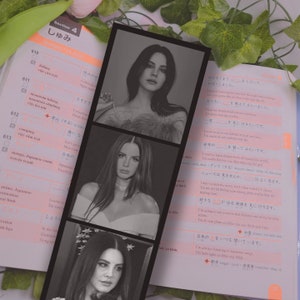 Lana Del Rey Photobooth Laminated Bookmark, Photostrip Bookmark ...
