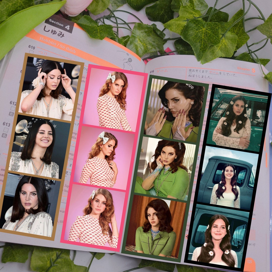 Lana Del Rey Laminated Photobooth, Photostrip, Collage Bookmark, Book ...