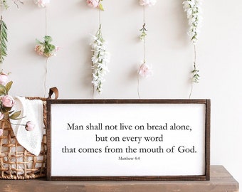Scripture Sign Rustic Farmhouse Style Decor Fixer Upper Decor - Etsy