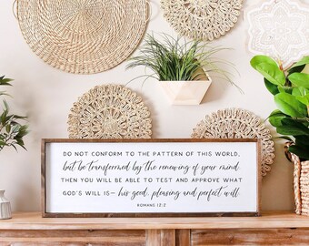 Romans 12:2,do Not Conform to the Pattern of This World,romans Wall Art ...