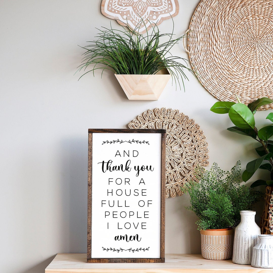 Thankful Home Sign: Entryway Wall Decor - Etsy