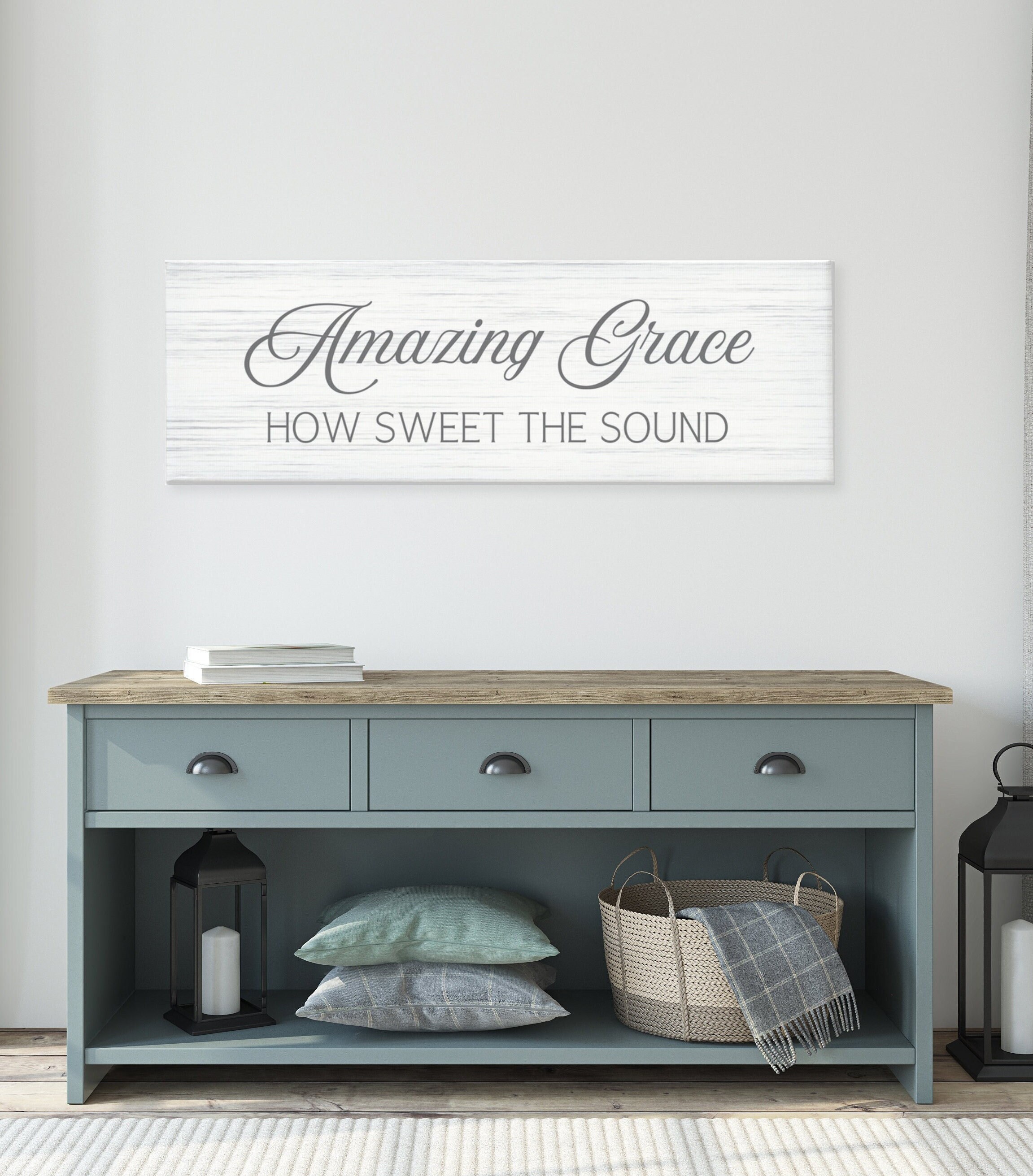 Amazing Grace Sign Hymn Wall Art Song Lyric Sign Hymn Sign | Etsy