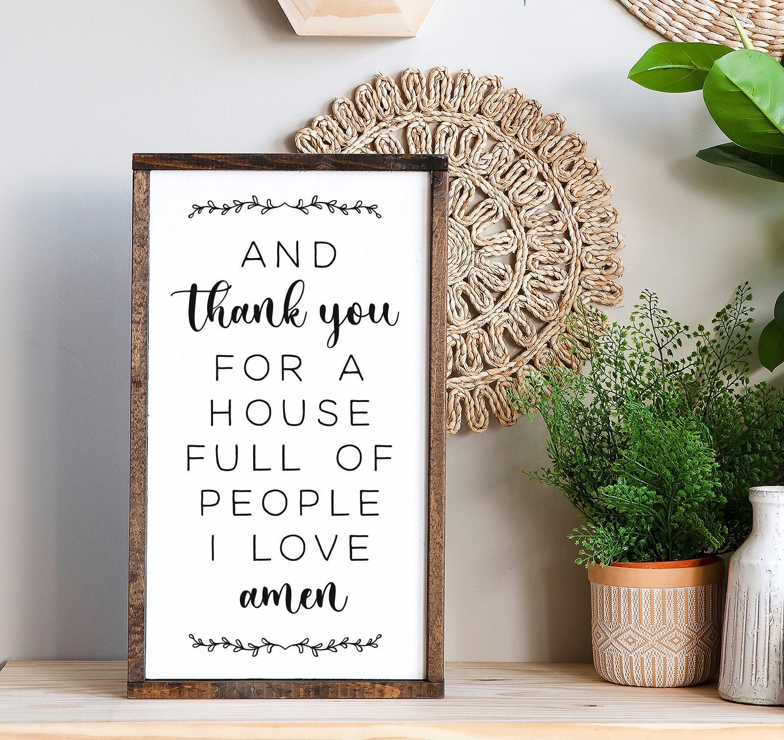 Thankful Home Sign: Entryway Wall Decor - Etsy