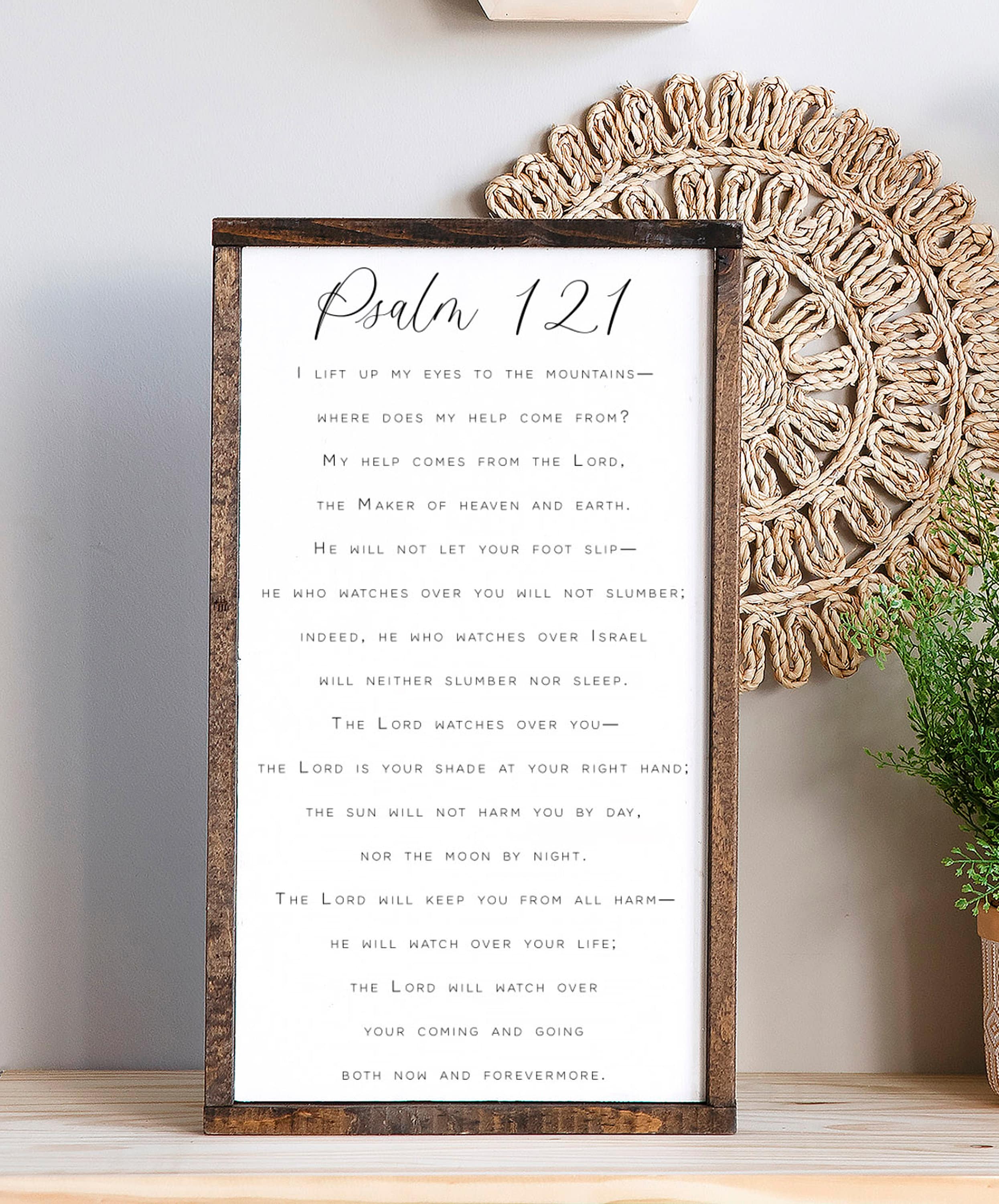 Psalm 121 Sign Scripture Wall Art Bible Verse Wall Decor - Etsy