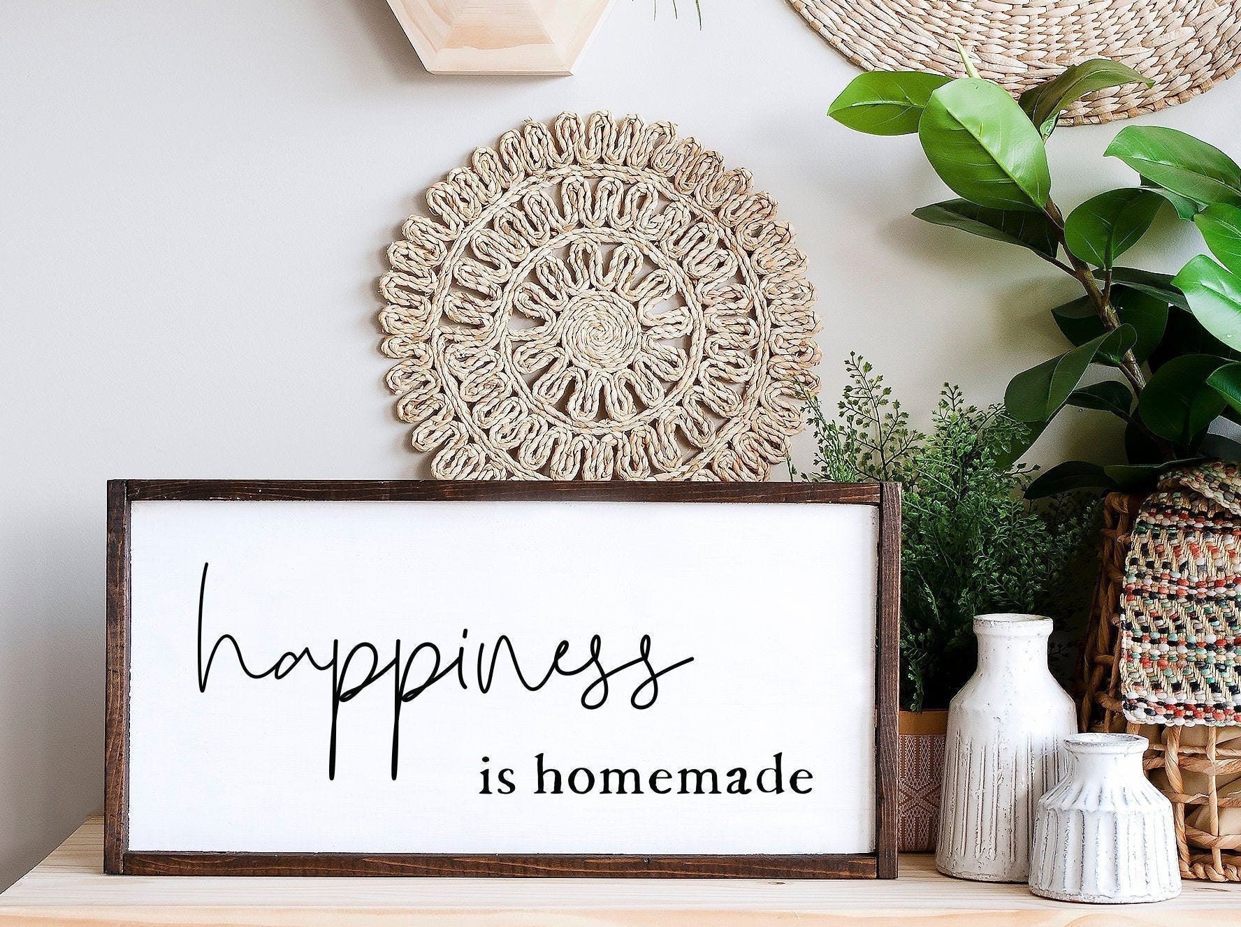 Happiness is Homemade Sign Kitchen Decor Kitchen Signs - Etsy