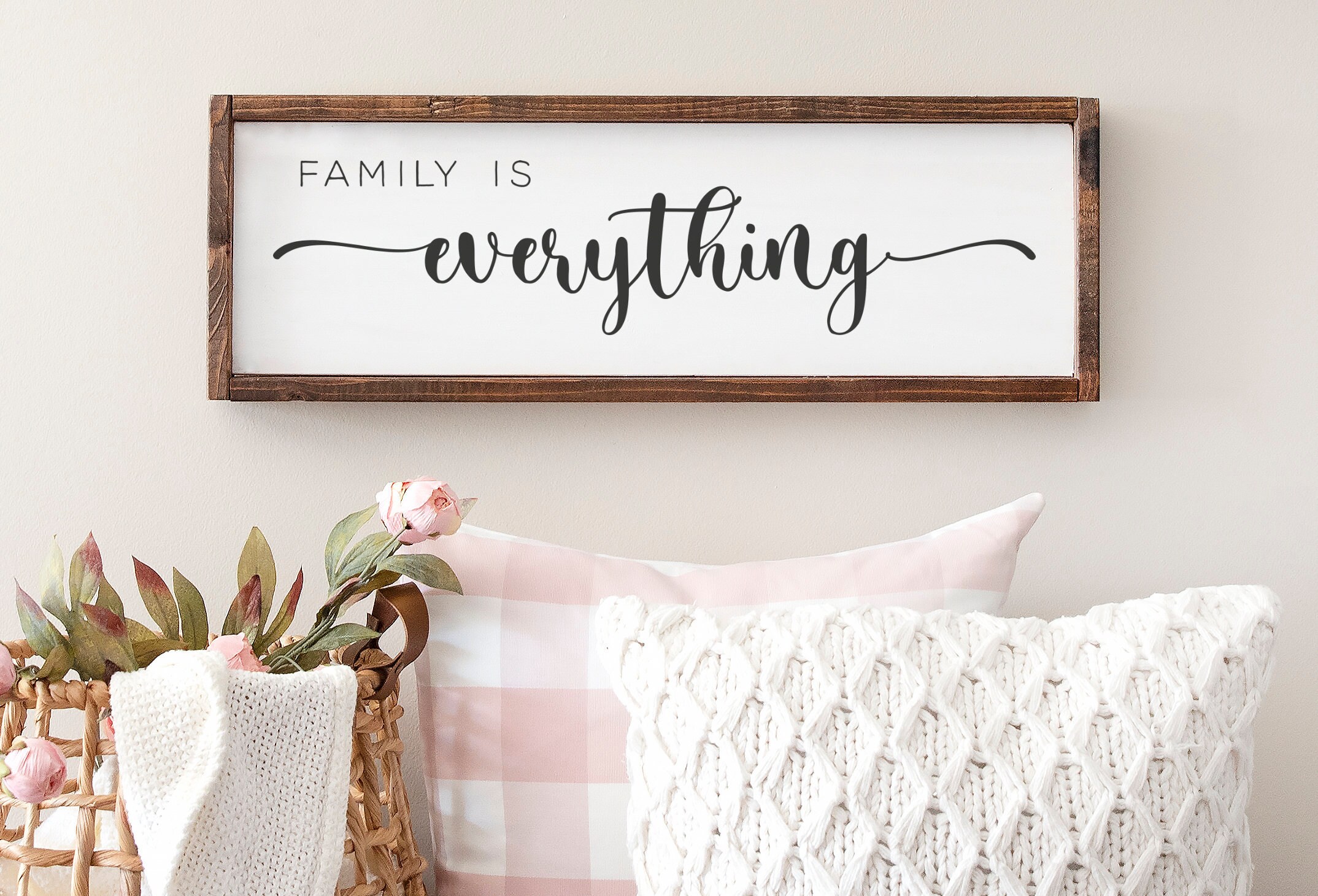 Family is Everything Sign Home Decor Family Sign Farmhouse | Etsy