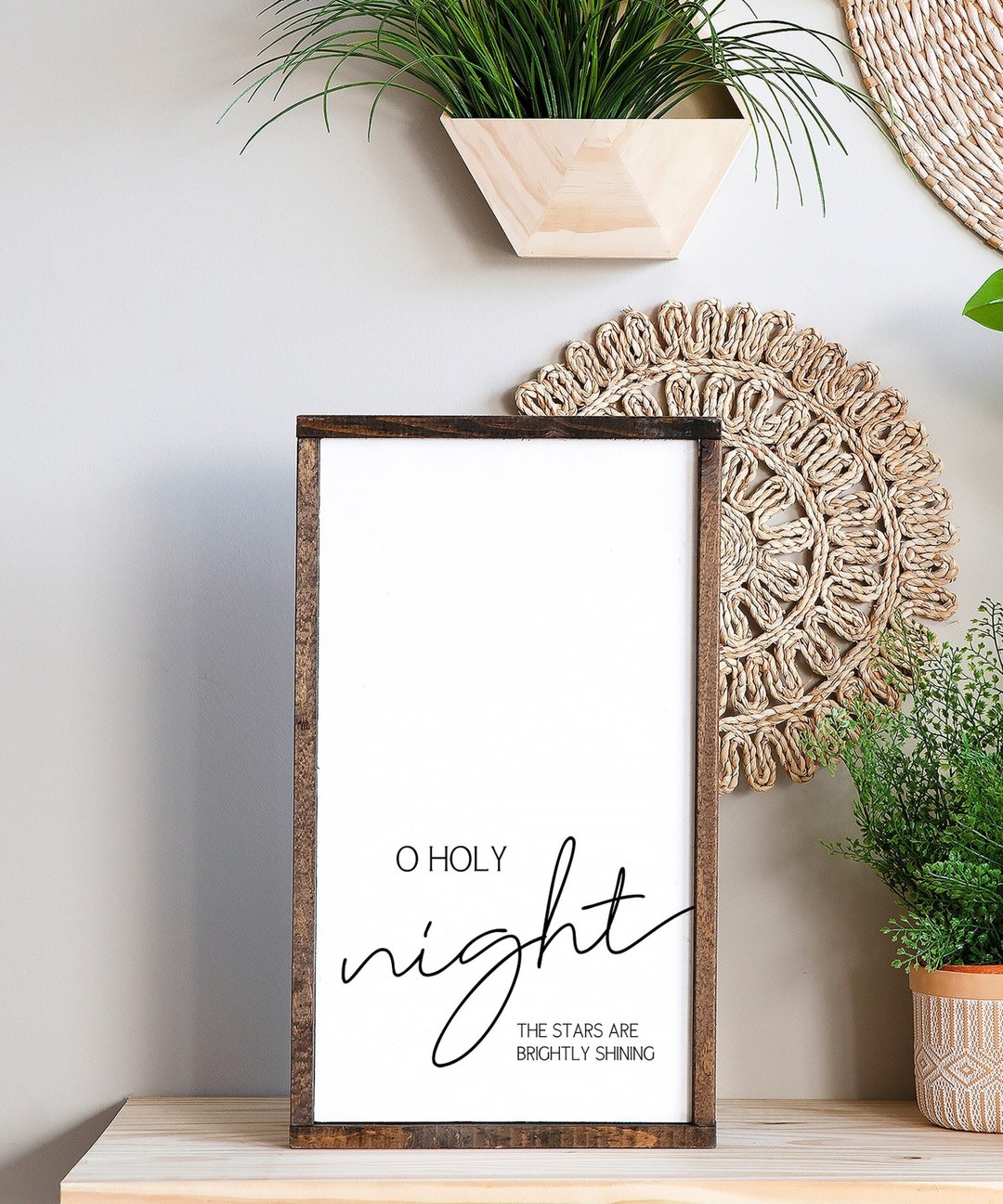 O Holy Night Sign Christmas Signs Christmas Wall Decor - Etsy