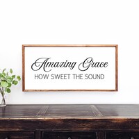 Amazing Grace Wooden Sign - Etsy