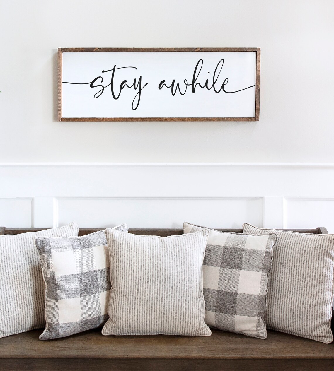 Stay Awhile Sign Entryway Wall Decor Guest Bedroom Sign - Etsy