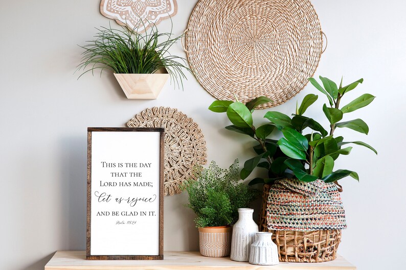 Psalm 118 24 Sign Bible Verse Wall Art Scripture Signs This | Etsy