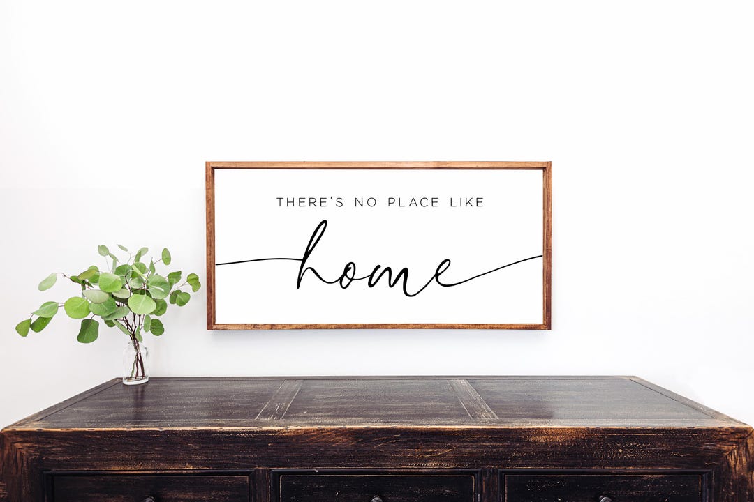 There's No Place Like Home Sign, Home Sign, Sign for Family Room ...